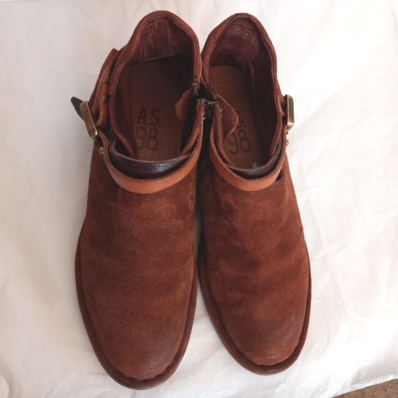 A.S.98 | Shoes | As98 Brody Slouch Ankle Buckle Boho Boots Nottingham ...
